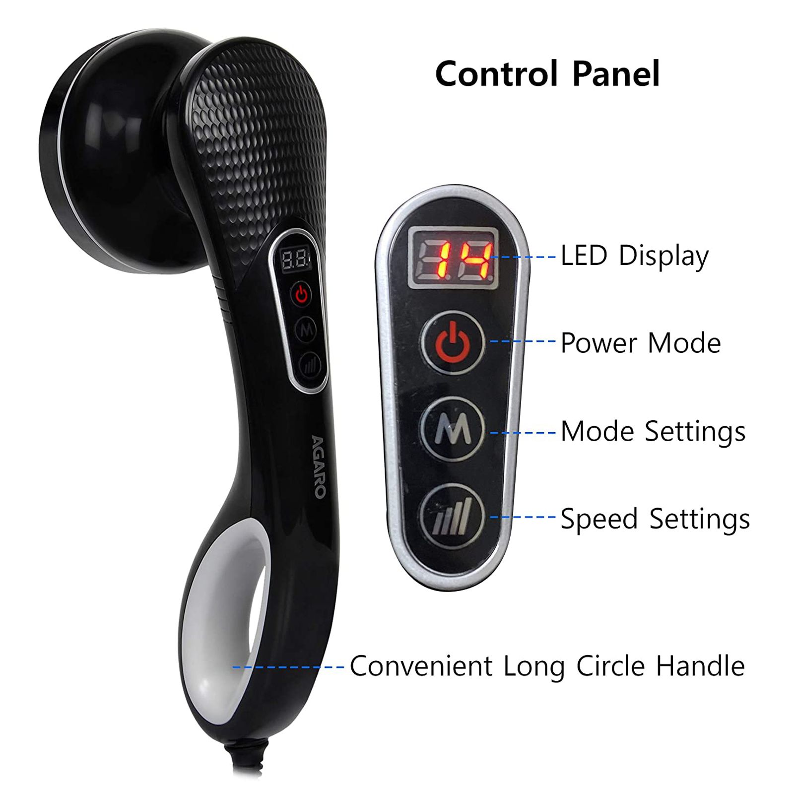 Buy Agaro Relaxo Full Body Massager 5 Vibration Modes 33324 Black